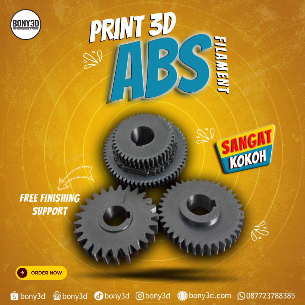 Jasa Print 3D Bahan ABS+ – Bony3D – Design & 3D Printing